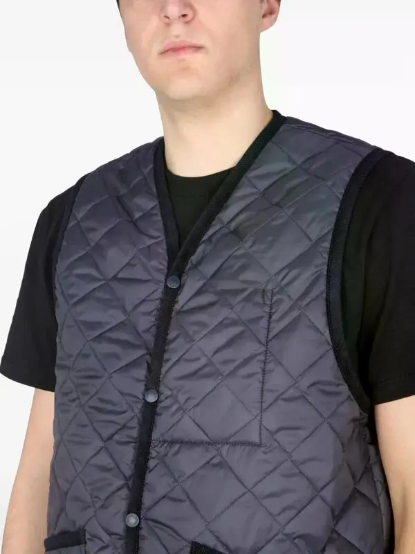 LAVENHAM Quilted-pattern Waistcoat - Grey
