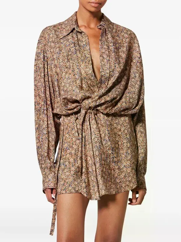 Isabel Marant Étoile Harmony Floral Mini Dress - Neutrals