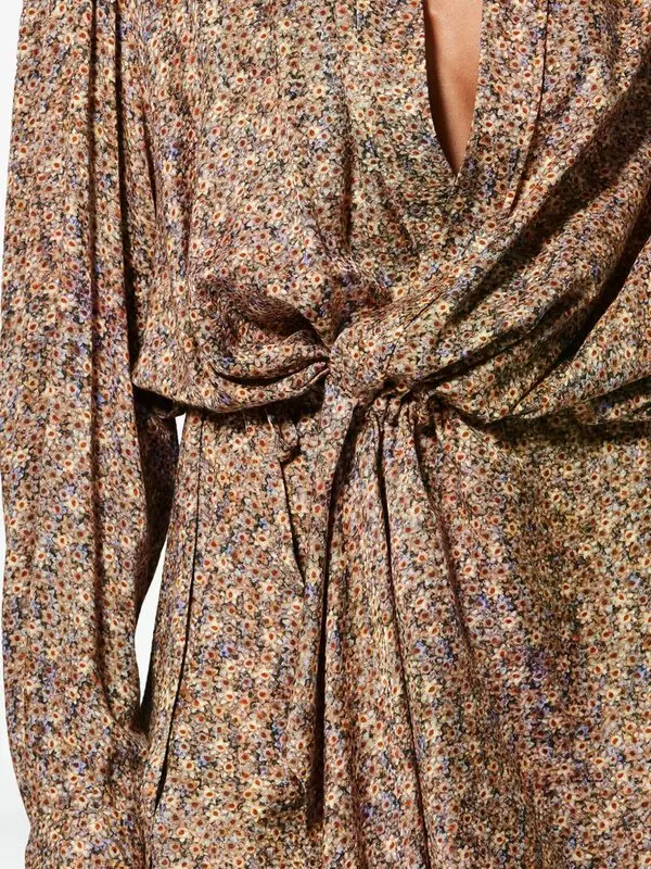 Isabel Marant Étoile Harmony Floral Mini Dress - Neutrals