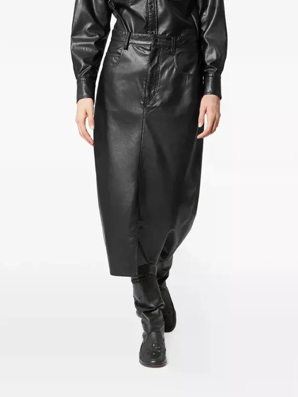 MARANT ETOILE Nilauria Pocket Midi Skirt - Black