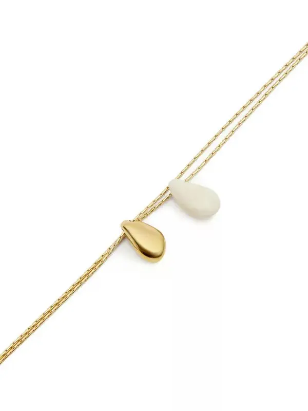 Isabel Marant Étoile Tone Buffalo Bone Drop Pendant Necklace