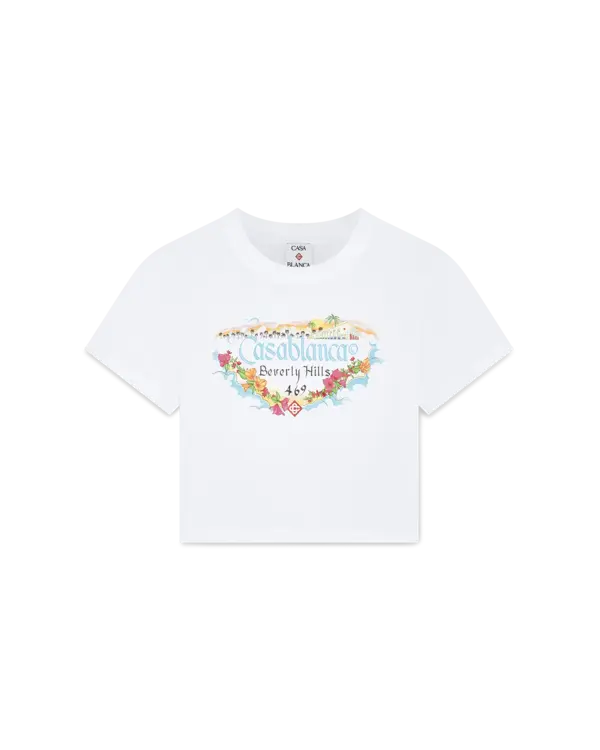 Casablanca Los Angeles Store Cropped Baby Tee