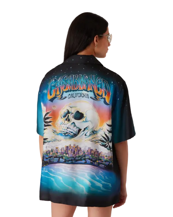 Casablanca La Prémonition Short Sleeve Silk Shirt - Multicolor