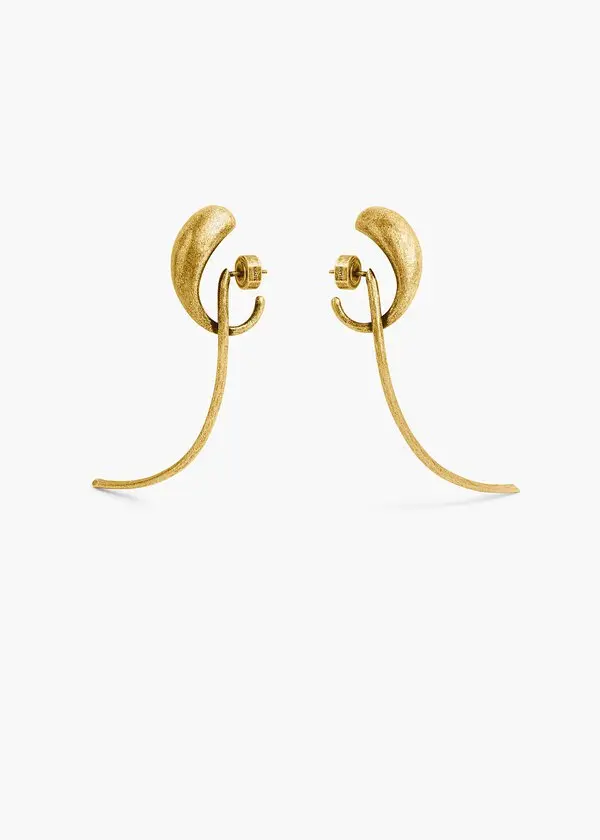 Khaite Cyclone Earrings - Antique Gold