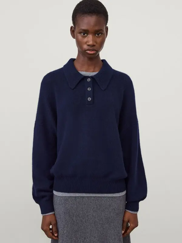LISA YANG STORE The Etta Sweater - Navy