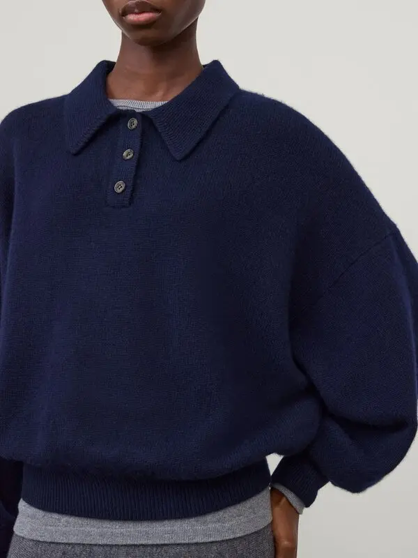 LISA YANG STORE The Etta Sweater - Navy