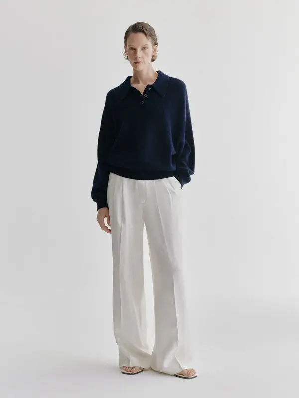LISA YANG The Etta Sweater - Navy