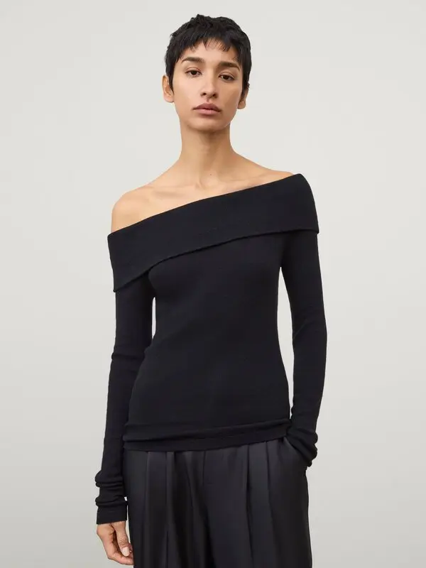 LISA YANG STORE The Claudina Top - Noir