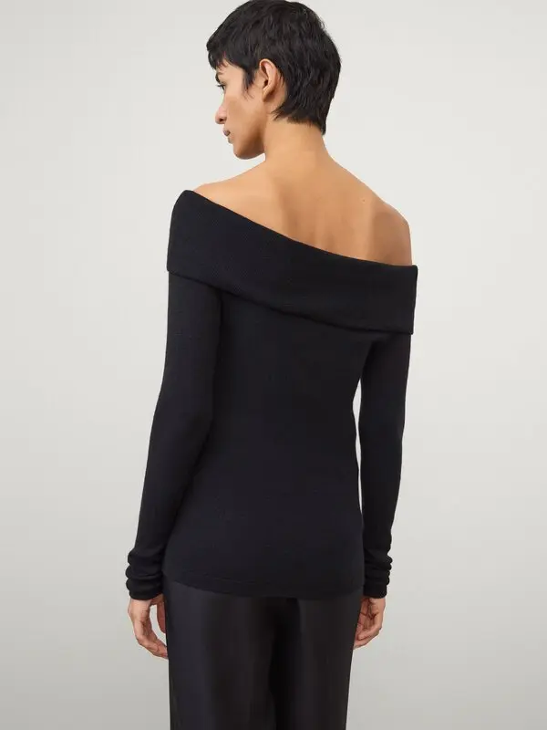 LISA YANG STORE The Claudina Top - Noir