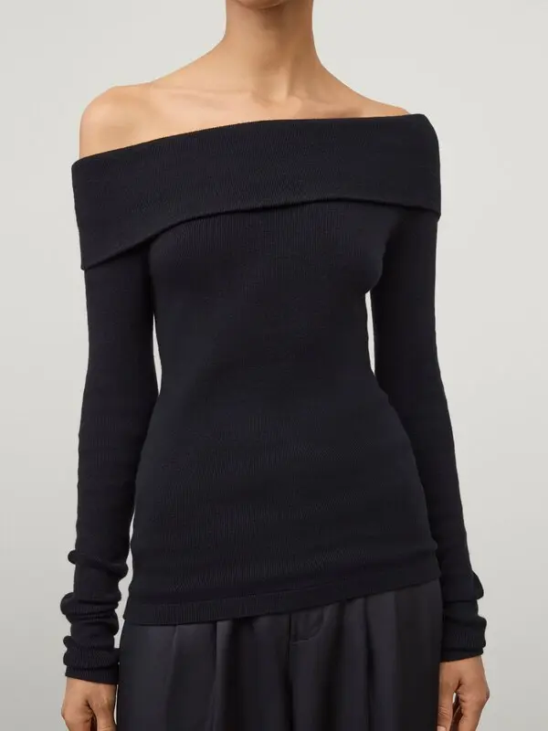 LISA YANG The Claudina Top - Noir