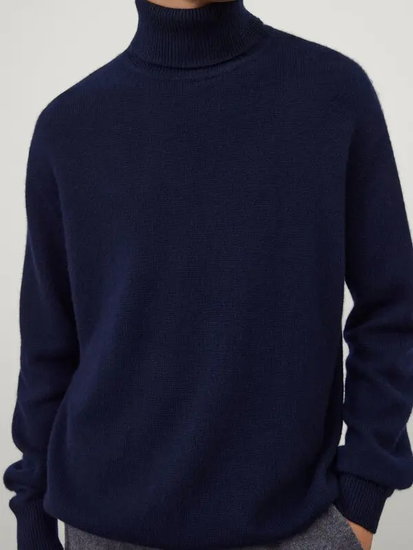 LISA YANG Faron Cashmere Sweater - Navy