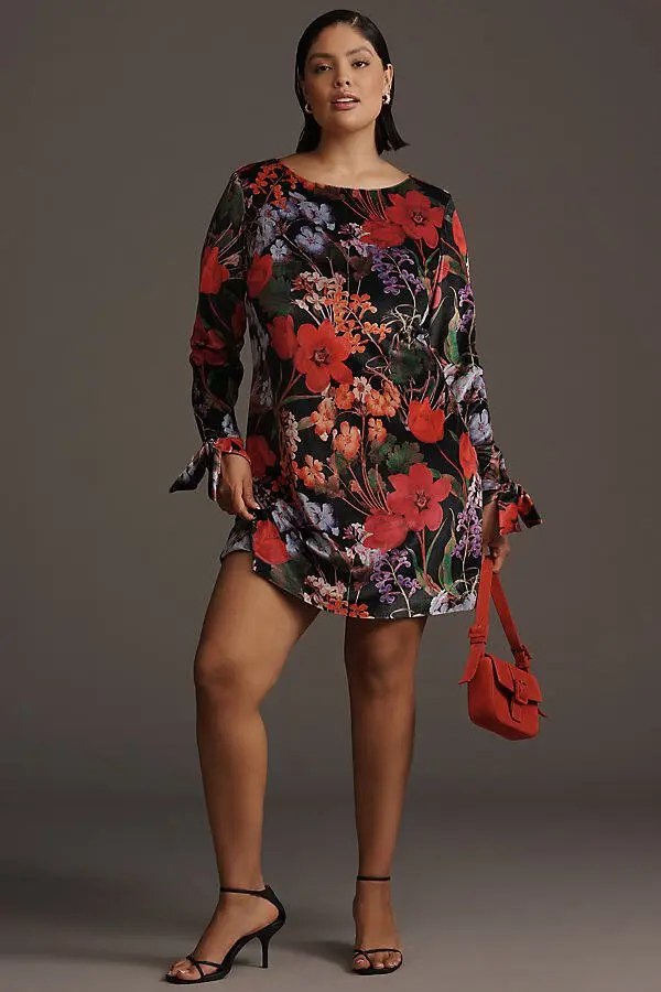 hutch long-sleeve velvet mini dress shelby dress