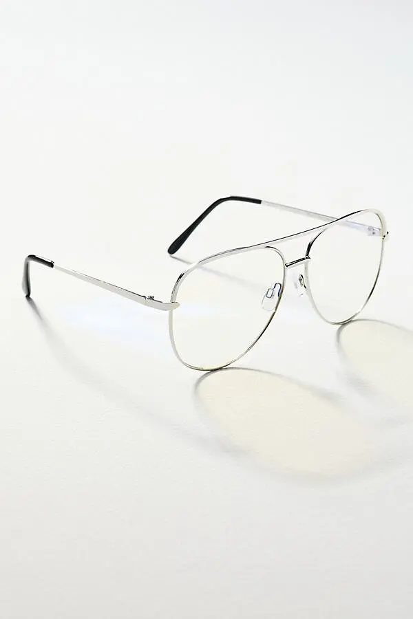 A.J. MORGAN Metal Aviator Readers - Silver