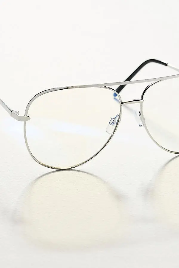 A.J. MORGAN Metal Aviator Readers - Silver