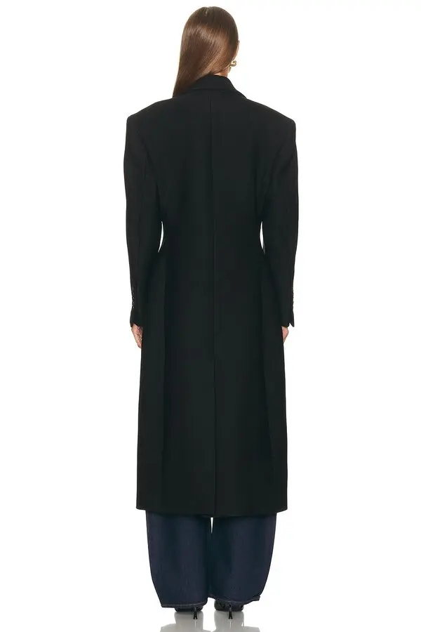 RÓHE Hourglass Wool Coat - Black