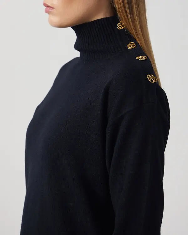 BY MALENE BIRGER Wool Knit Turtleneck Sweater