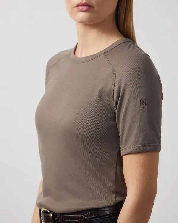 BY MALENE BIRGER Alezia Lyocell T-shirt - Chocolate
