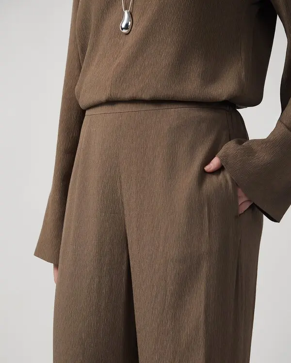 BY MALENE BIRGER Lucee Wide Leg Trousers - Chocolate