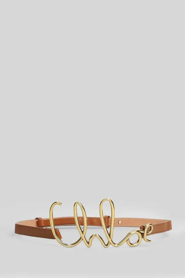 Chloé Adjustable Leather Belt - Brown