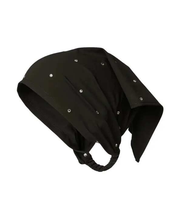 Hunza G Sofia Swarovski Headscarf - Black Swarovski