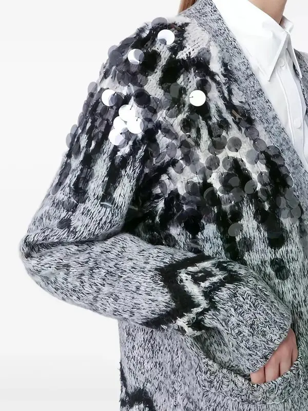 ROBERTO COLLINA Patterned Sequin Cardigan