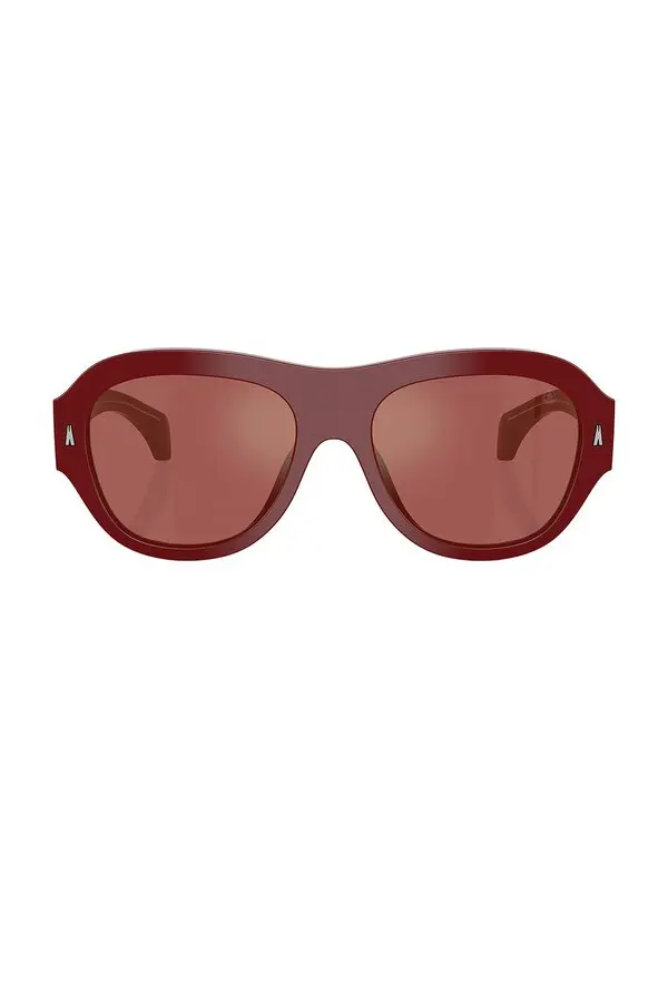 Moncler Elevane Sunglasses - Solid Shiny Bordeaux & Aubergine Solid
