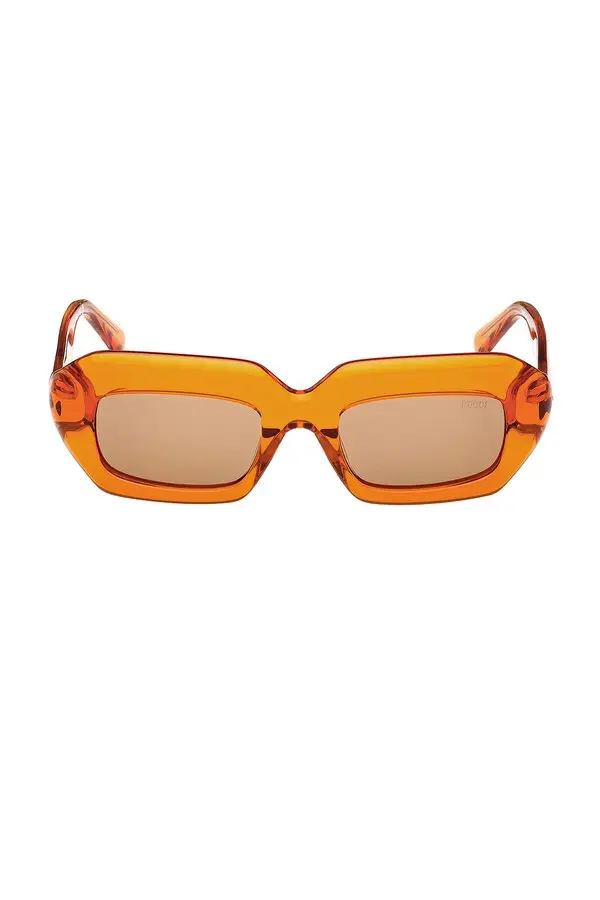 Emilio Pucci Square Sunglasses - Orange & Brown
