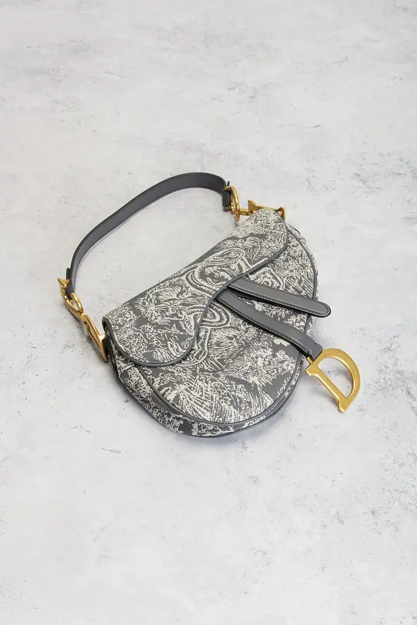 Dior Saddle Bag - Grey