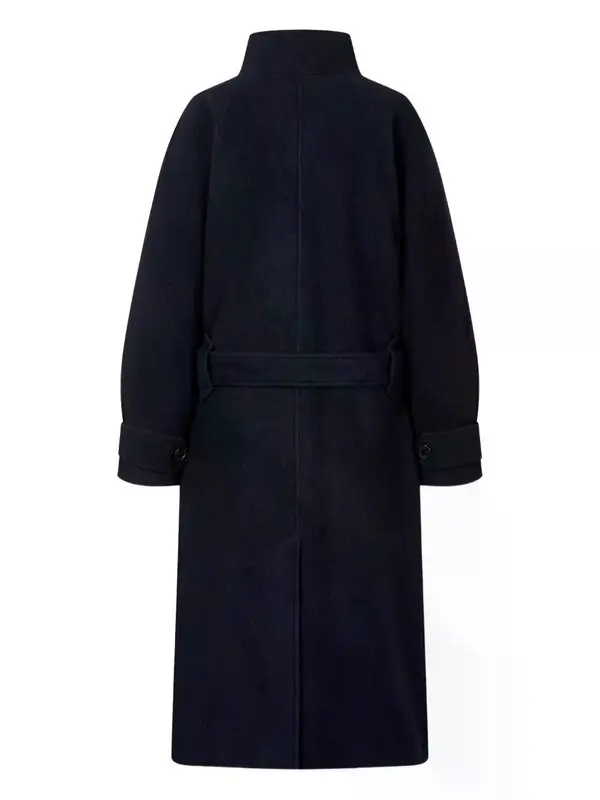 STUDIO TOMBOY Belted High-collar Coat - Blue