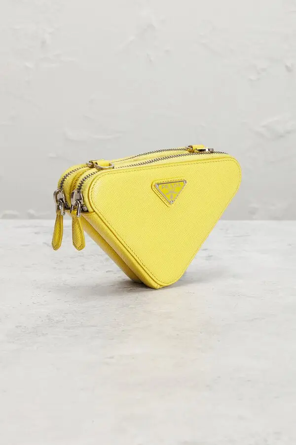 Prada Saffiano Triangle Shoulder Bag
