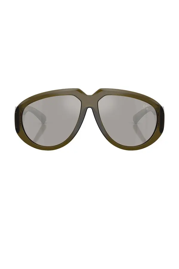 Burberry Round Sunglasses - Green & Silver