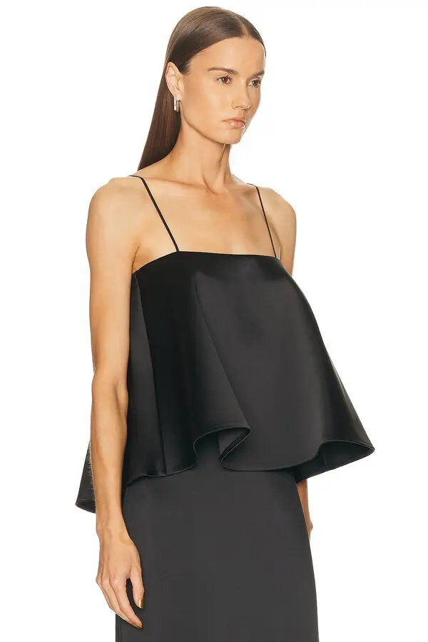 RÓHE Peplum Satin Top