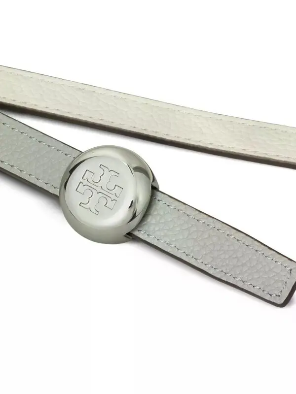Tory Burch Reversible Logo Detail Leather Belt - Grey