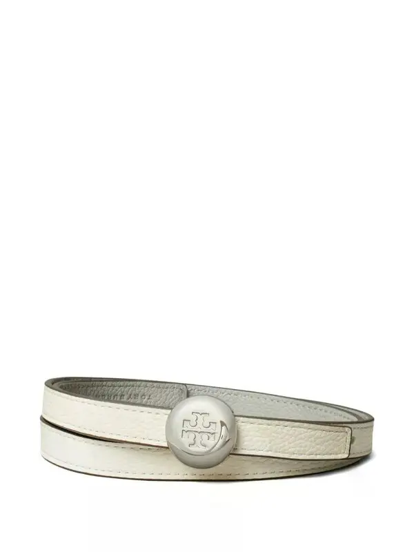 Tory Burch Reversible Logo Detail Leather Belt - Grey