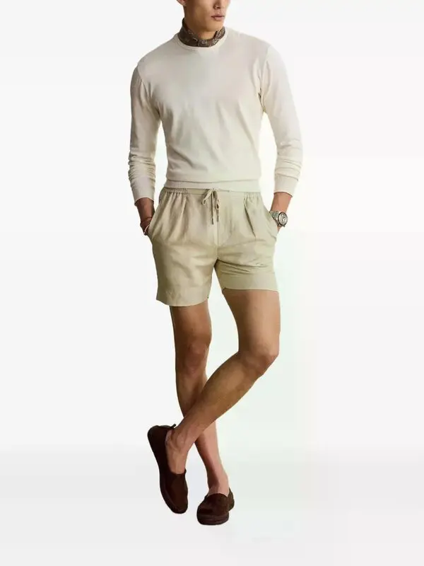 Ralph Lauren Purple Label Pleated Drawstring Short