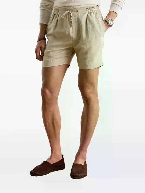Ralph Lauren Purple Label Pleated Drawstring Short