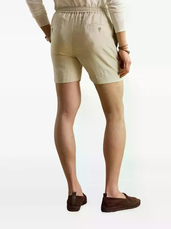 Ralph Lauren Purple Label Pleated Drawstring Short