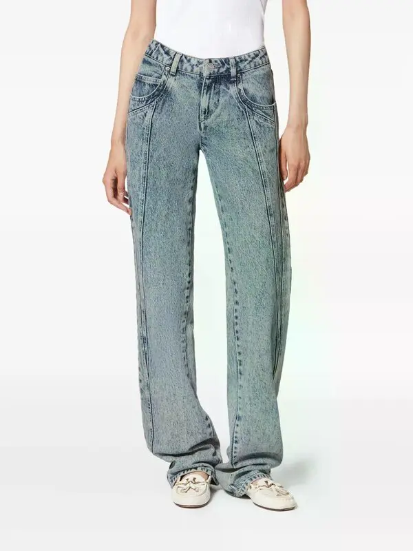 MARANT ETOILE Jaylis Panelled Jeans - Blue