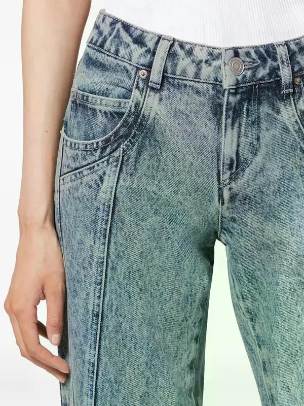 MARANT ETOILE Jaylis Panelled Jeans - Blue