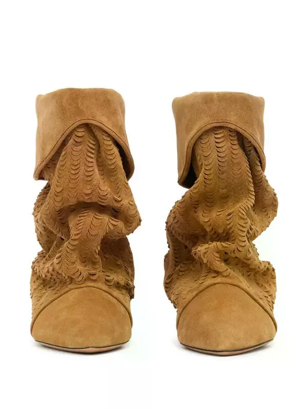 Isabel Marant Étoile Edrik Embossed Laser-perforated Suede Boots