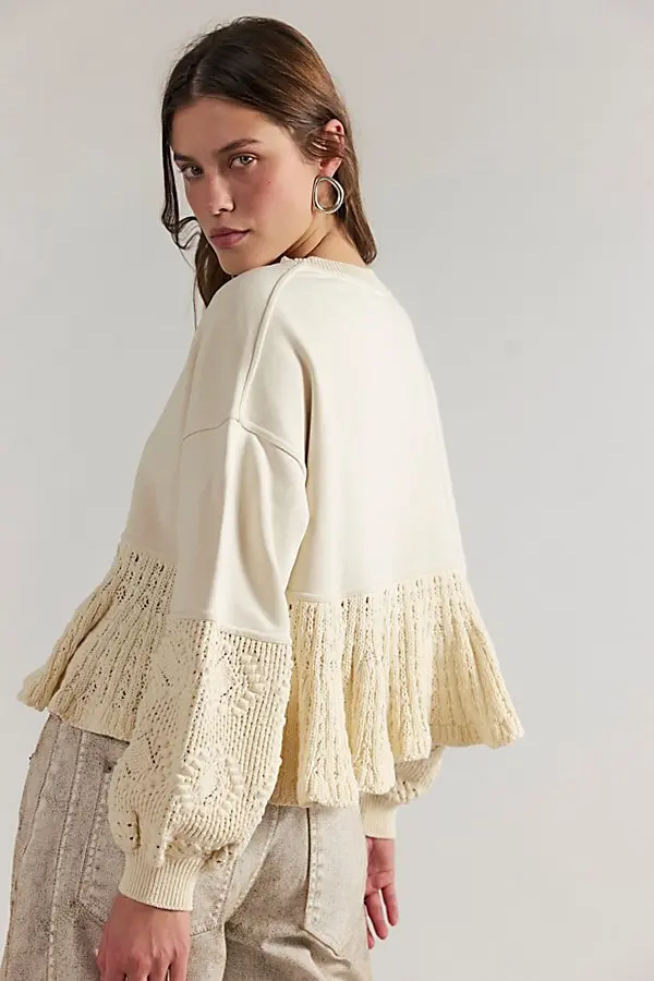 Free People Autumn Sweatshirt - Tofu