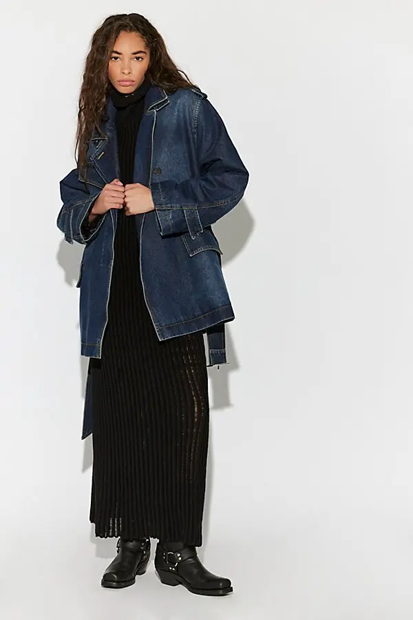 Closed Denim Short Trench - Blue