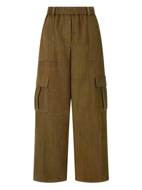 STUDIO TOMBOY Corduroy Texture Trousers - Brown
