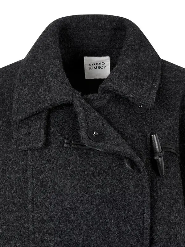 STUDIO TOMBOY Wool Side-toggle Coat - Grey