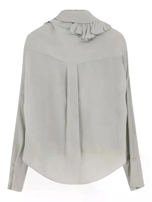 Alberta Ferretti Ruffled Crepe Shirt