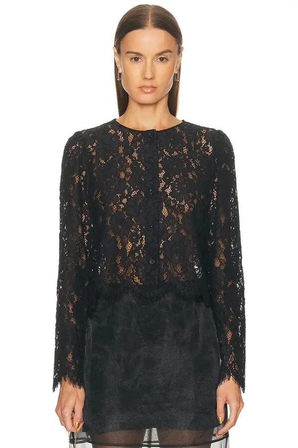 FRAME Lace Blouse