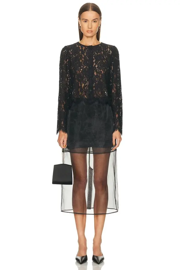 FRAME Lace Blouse