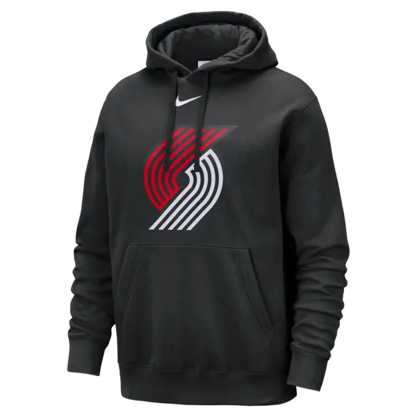 Nike Portland Trail Blazers Club Nba Pullover Hoodie - Black