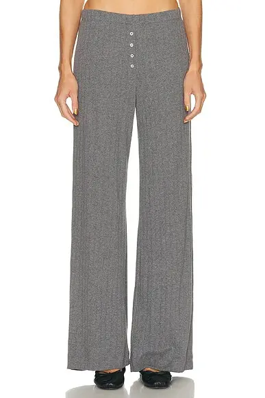 LESET Pointelle Boxer Pant - Granite