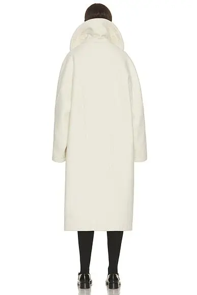 THE ROW Regino Sculptural Opera Collar Coat - Ivory